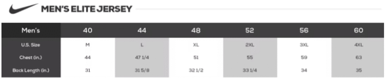 NFL Jersey Size Chart – Different Types & Comparison